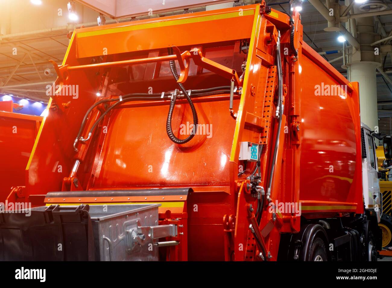Red car for garbage collection Stock Photo - Alamy