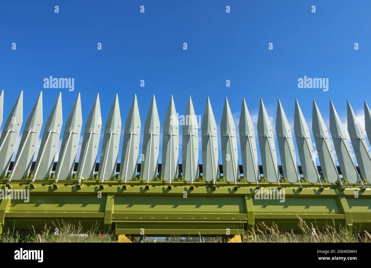 Harvesting machine sunflower field hi-res stock photography and images ...