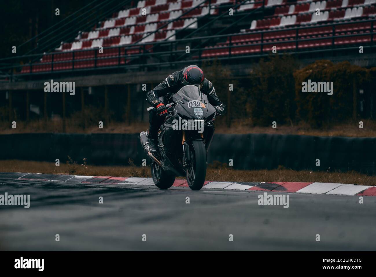 10-05-2021 Lithuania, Kaunas MotoGP rider, Motorcyclist rides at fast sport bike Stock Photo - Alamy