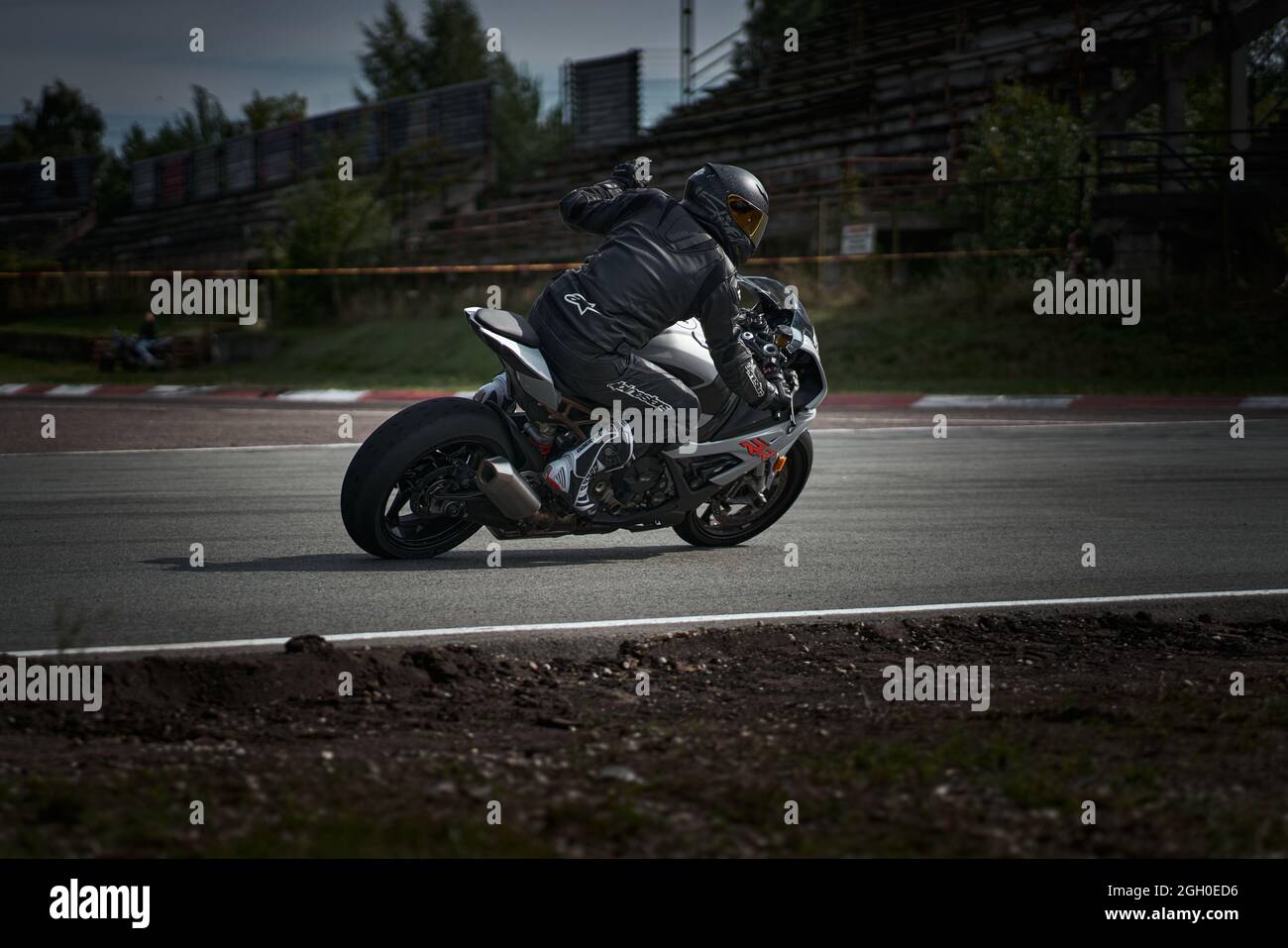 10-05-2021 Lithuania, Kaunas MotoGP rider, Motorcyclist rides at fast sport bike Stock Photo - Alamy