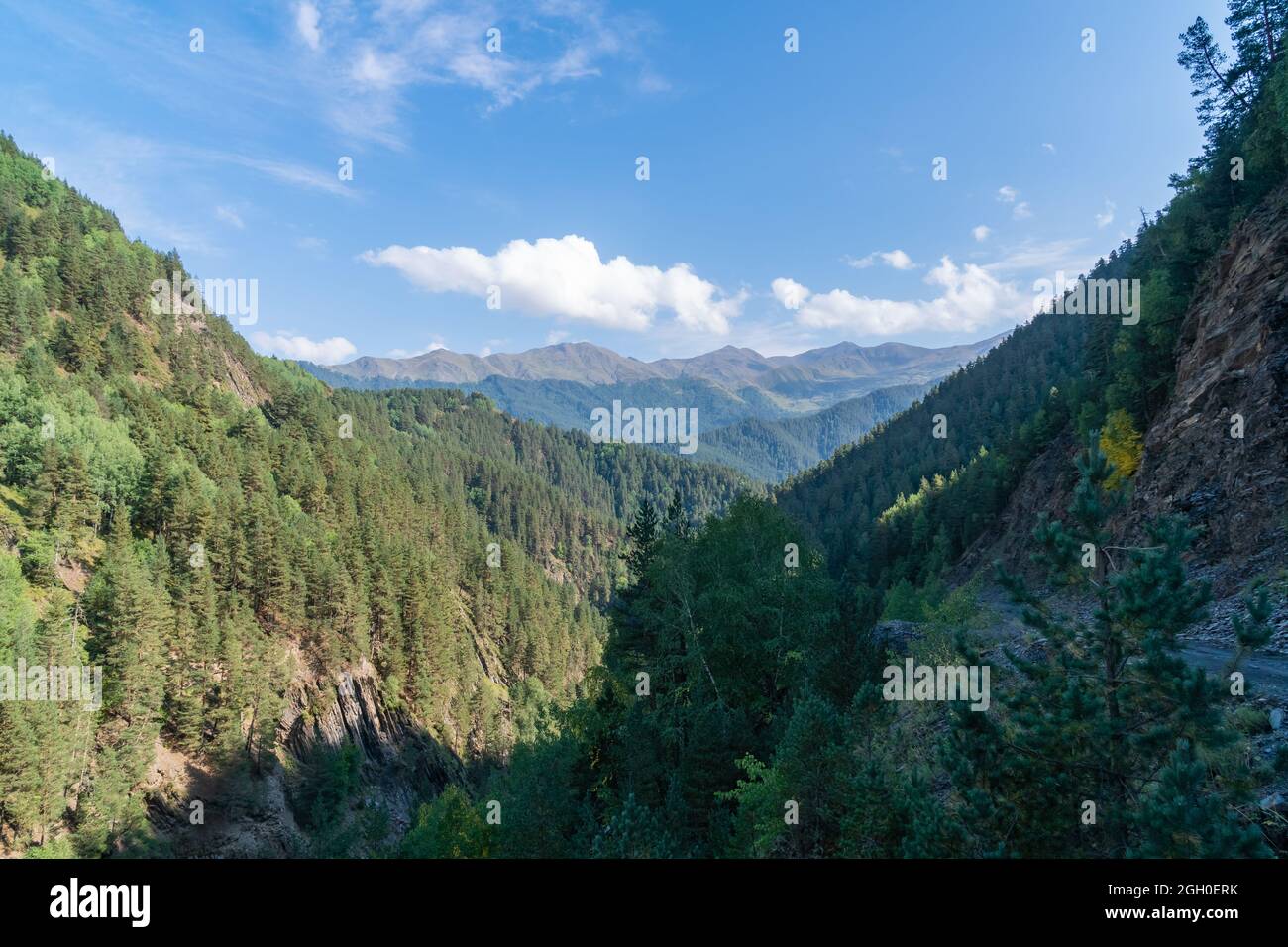 Beautiful view on mountains of Tusheti, landscape. travel to the ...