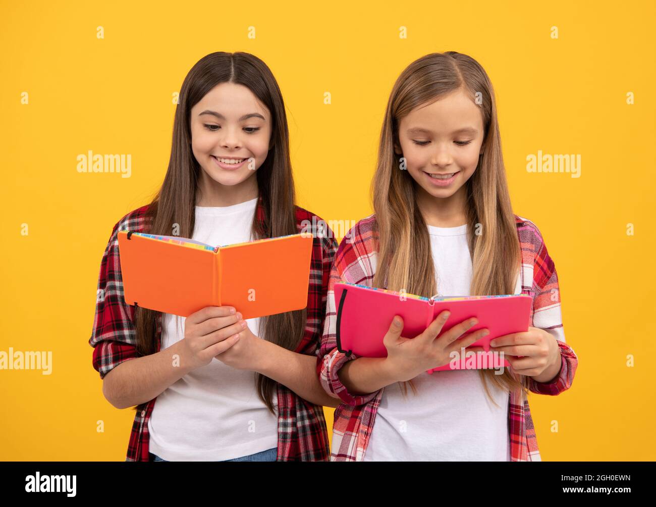 education. high school. friends girls with notebook. back to school ...