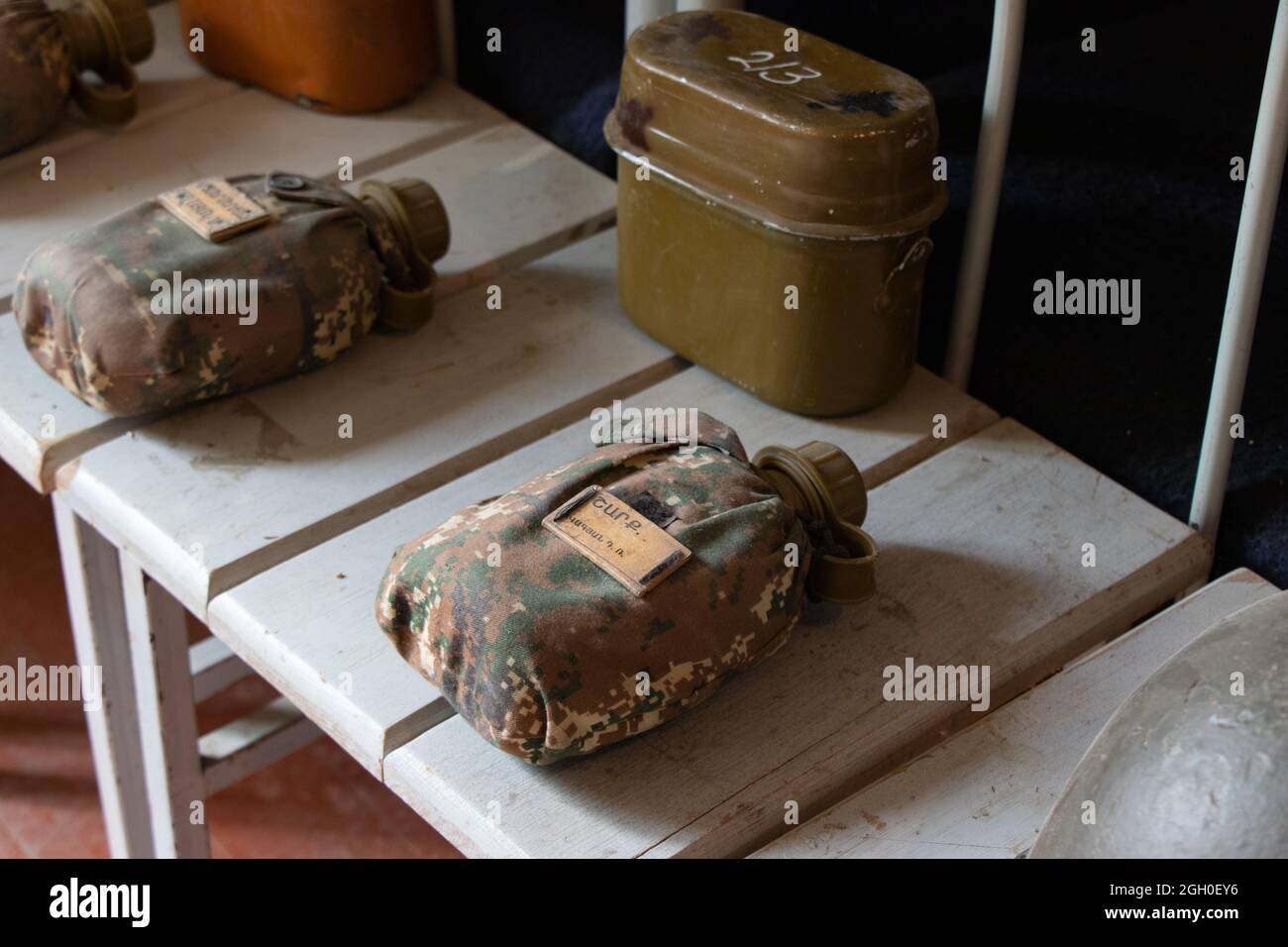 Military Trophies Park in Baku. Captured armenian military equipments ...