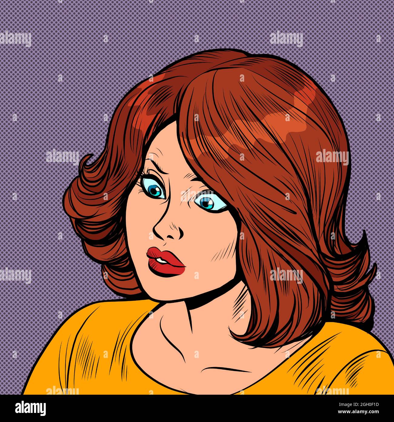 Open mouth wide brunette Stock Vector Images - Alamy