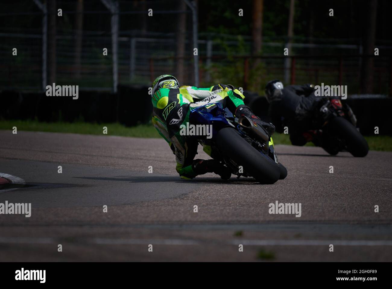 10-05-2021 Lithuania, Kaunas MotoGP rider, Motorcyclist rides at fast sport bike Stock Photo - Alamy