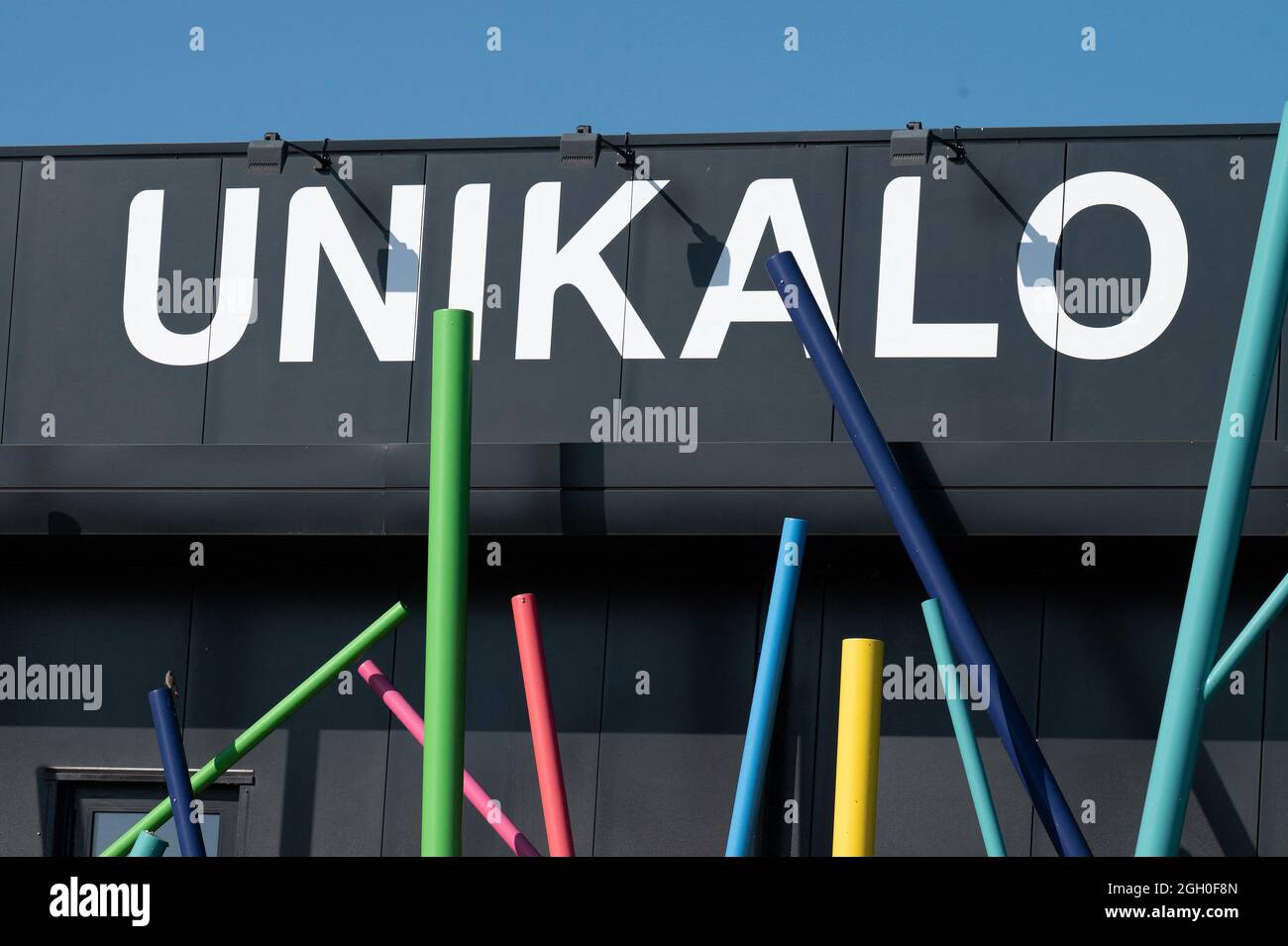A shop sign of UNIKALO, on September 03, 2021 in Angouleme, France ...