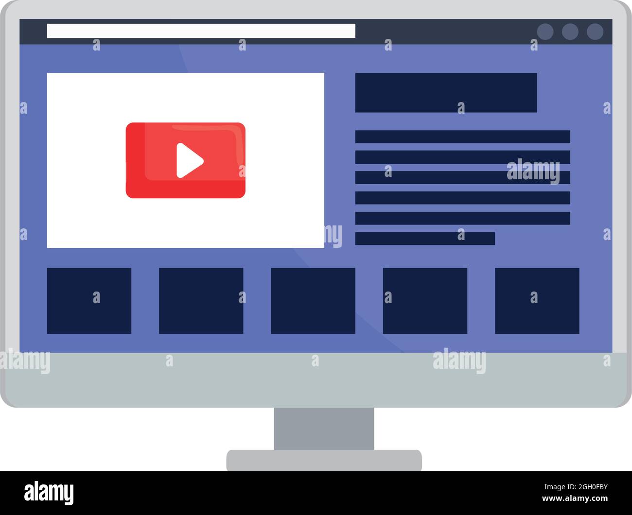 computer with video screen Stock Vector Image & Art - Alamy