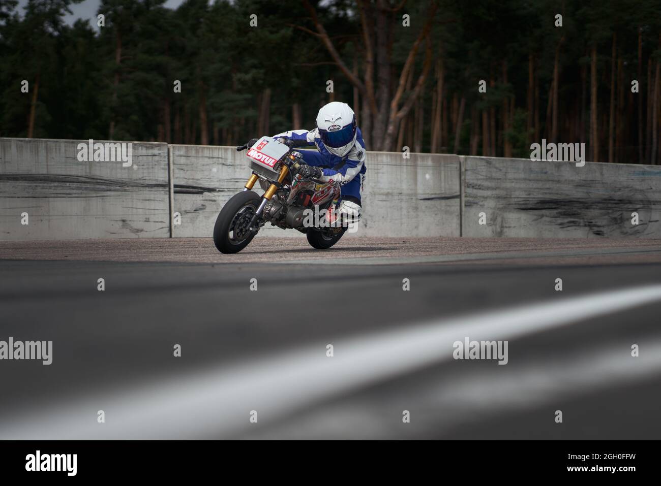 10-05-2021 Lithuania, Kaunas MotoGP rider, Motorcyclist rides at fast sport bike Stock Photo - Alamy