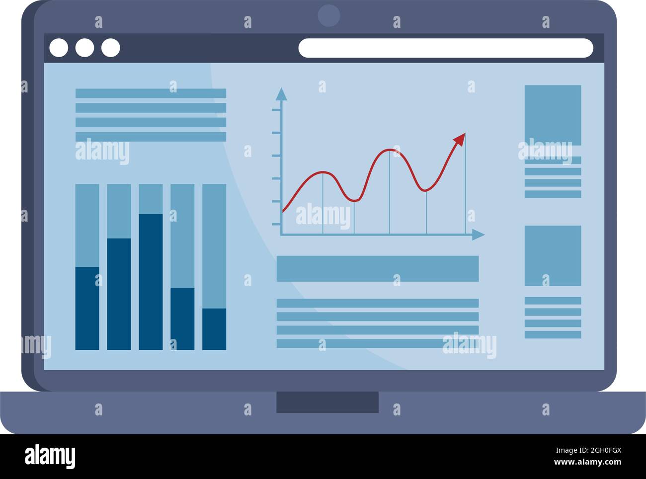 analytics in laptop Stock Vector Image & Art - Alamy