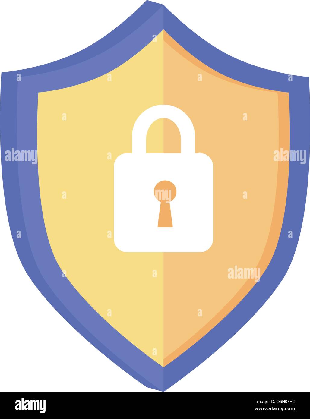 padlock inside shield Stock Vector Image & Art - Alamy