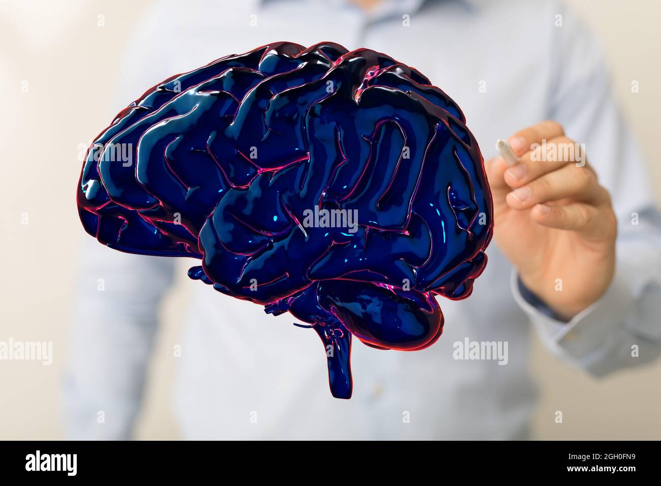 Artificial Intelligence and Machine Learning Concept- digital brain ...