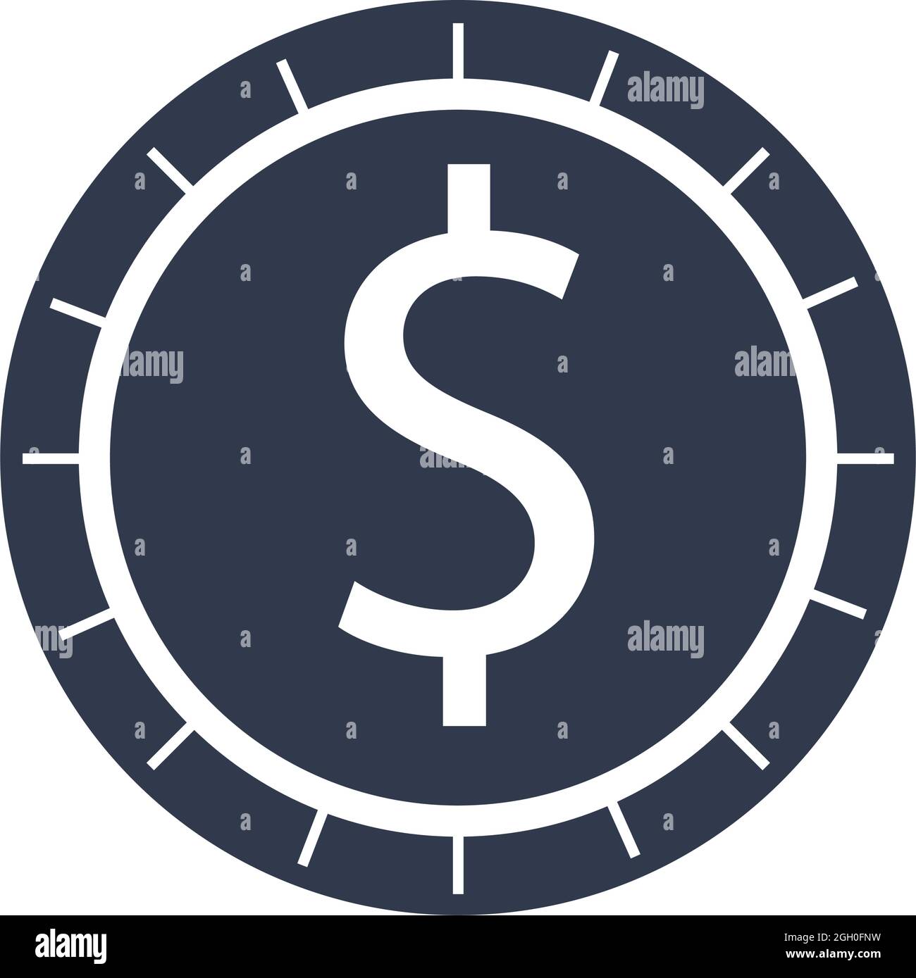 Money coin icon Stock Vector Image & Art - Alamy
