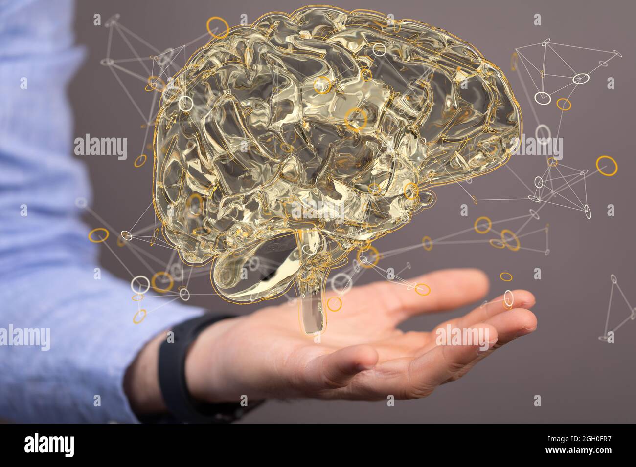 Artificial Intelligence and Machine Learning Concept- digital brain ...