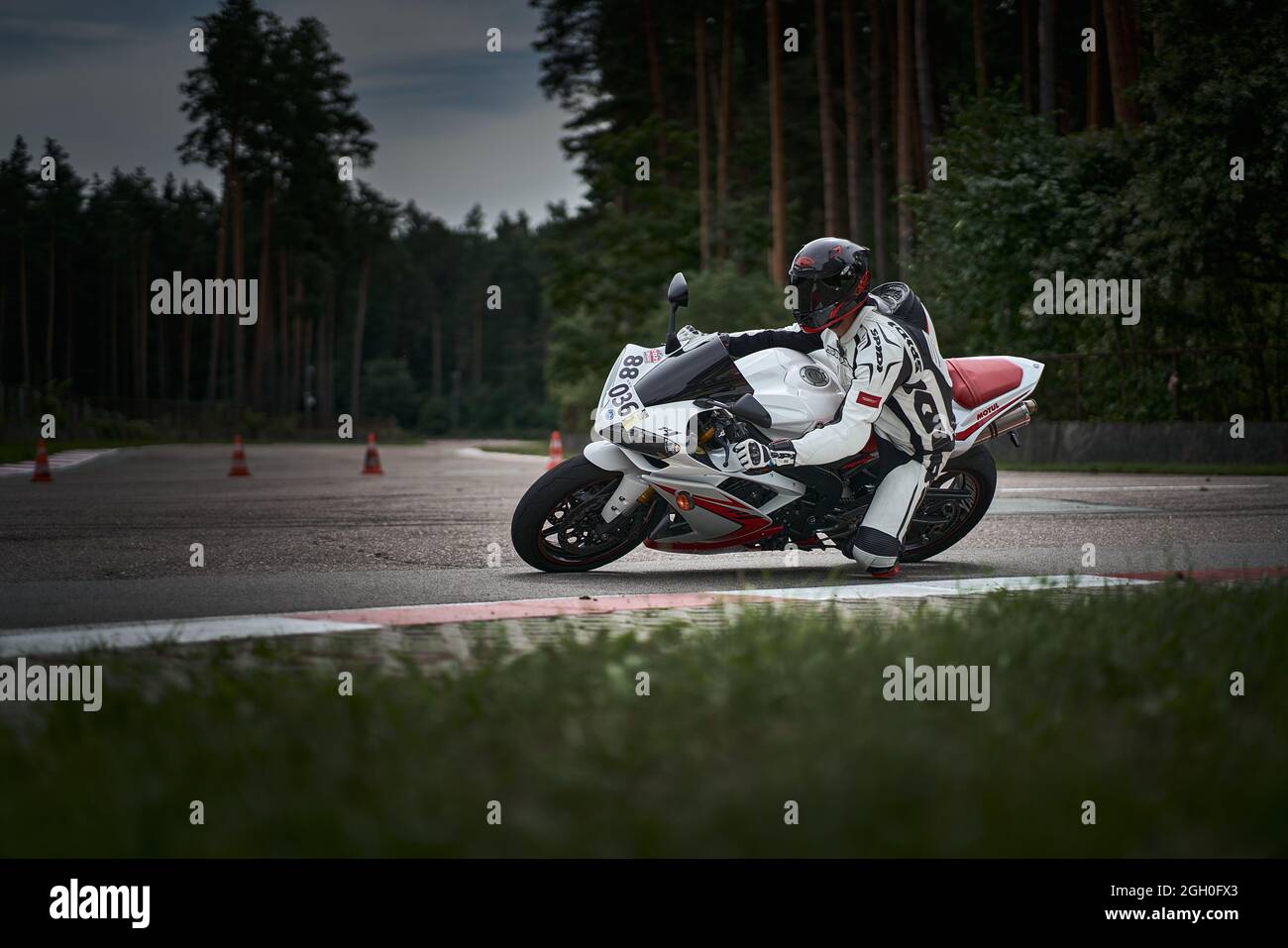 10-05-2021 Lithuania, Kaunas MotoGP rider, Motorcyclist rides at fast sport bike Stock Photo - Alamy