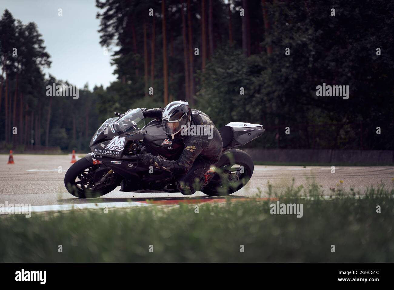 10-05-2021 Lithuania, Kaunas Moto rider, Motorcyclist rides at fast sport bike Stock Photo - Alamy