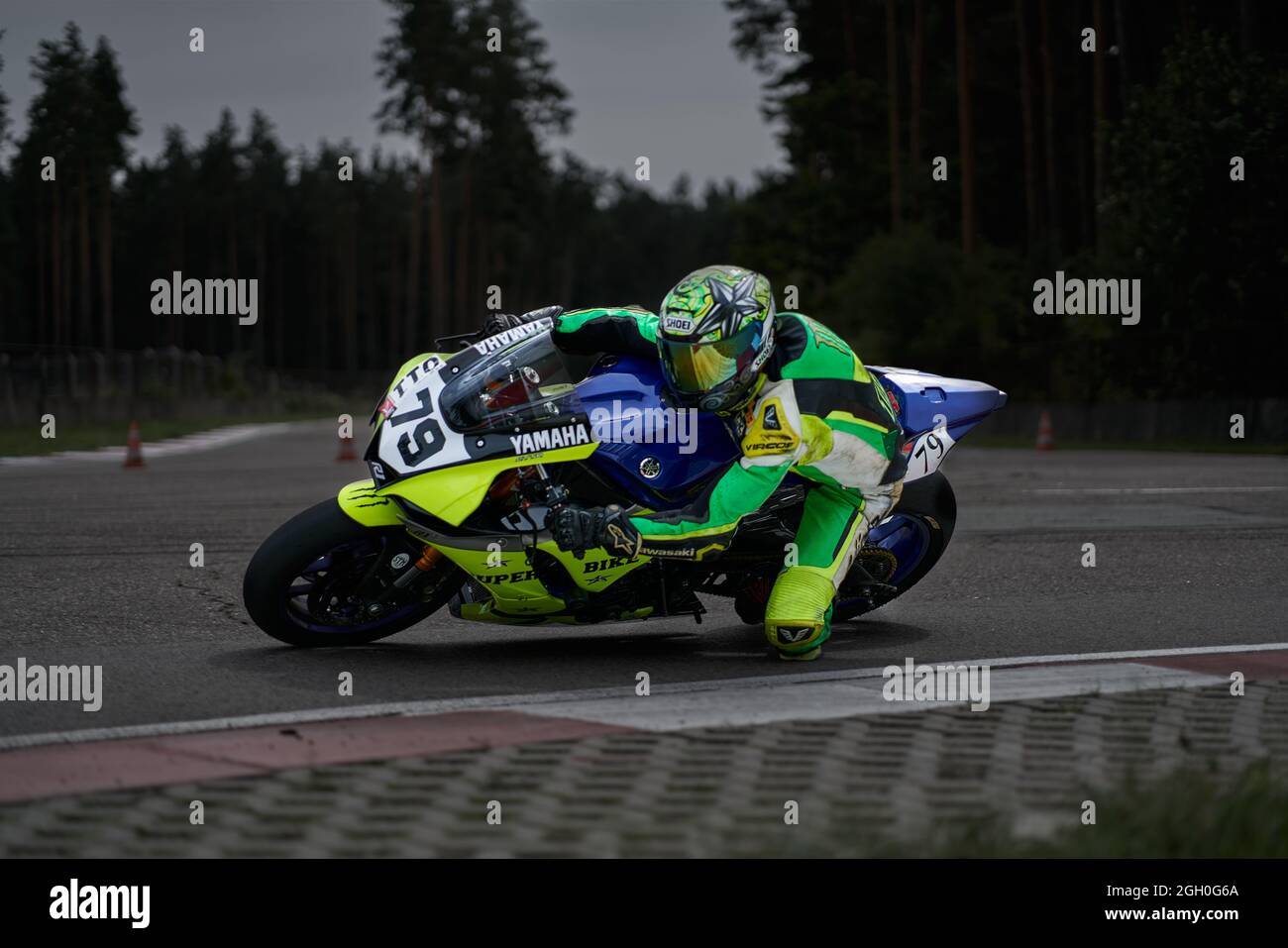 10-05-2021 Lithuania, Kaunas Moto rider, Motorcyclist rides at fast sport bike Stock Photo - Alamy