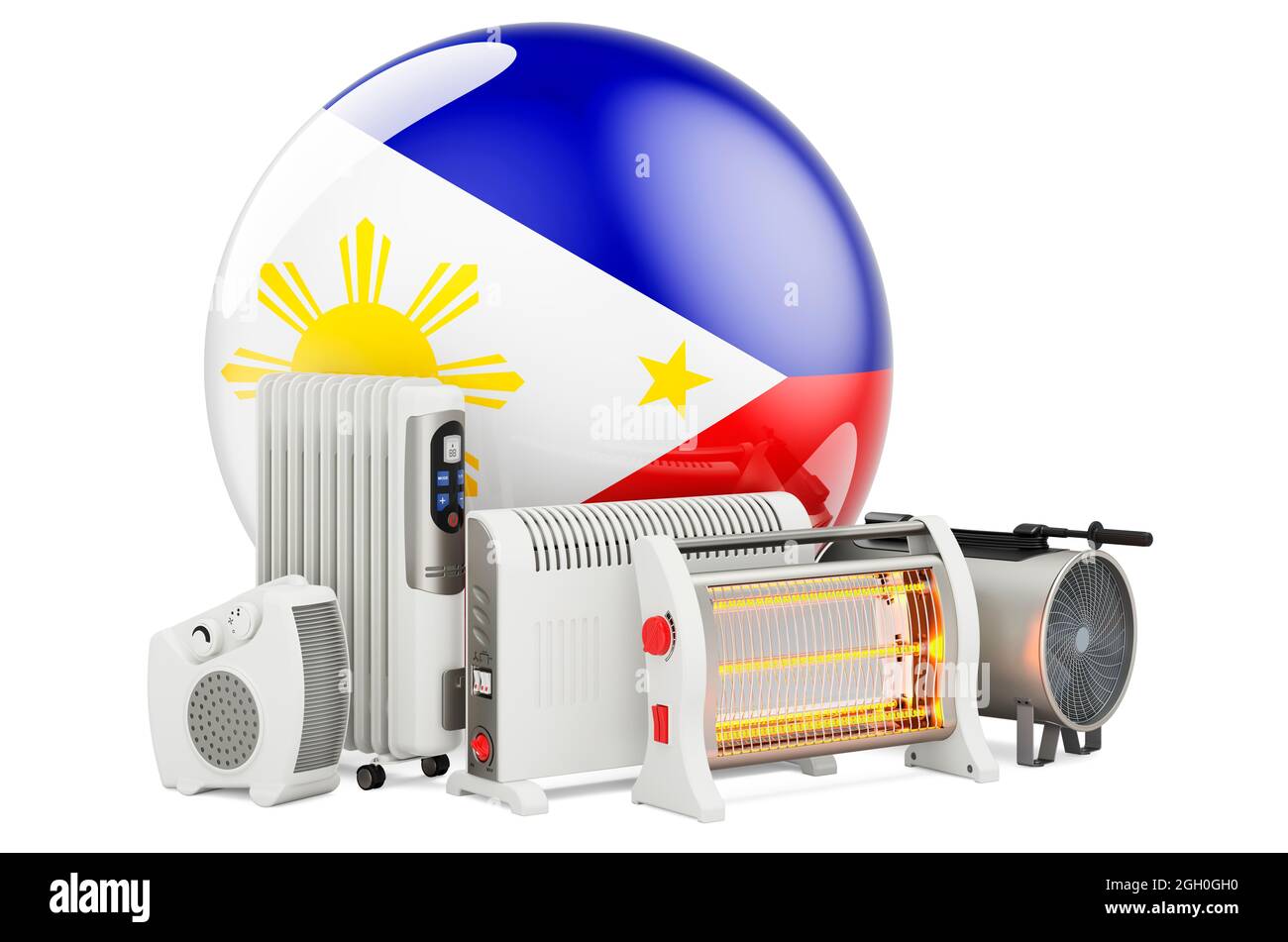 Filipino flag with heating devices. Manufacturing, trading and service ...
