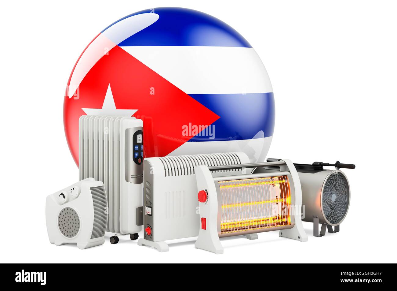Cuban flag with heating devices. Manufacturing, trading and service of ...
