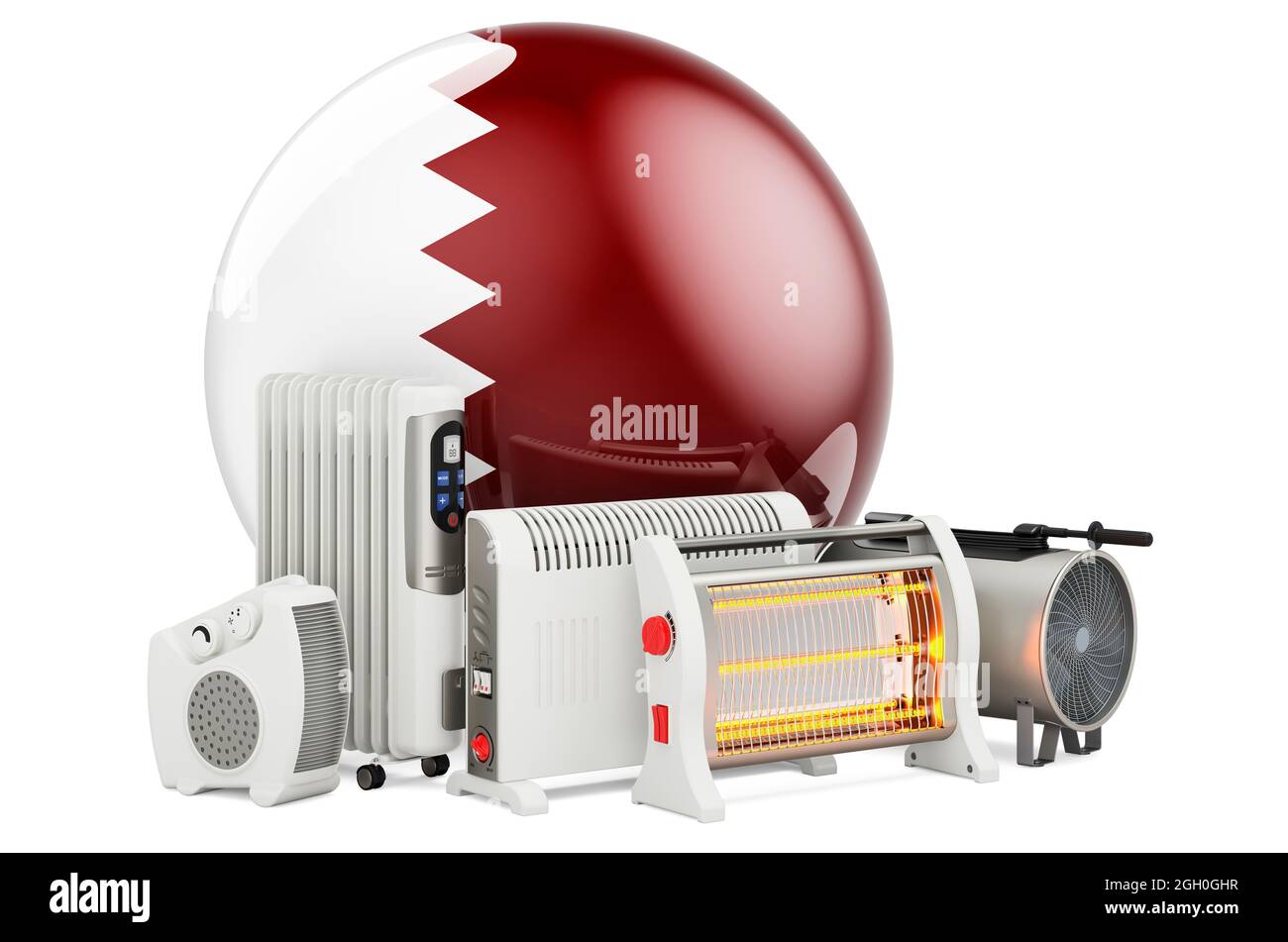 Qatari flag with heating devices. Manufacturing, trading and service of ...