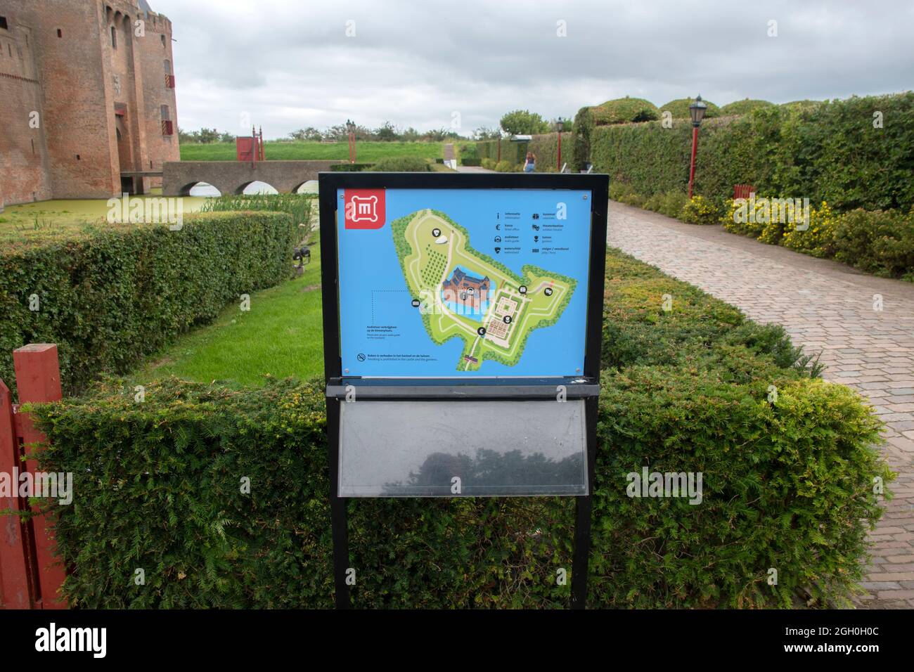 Map At The Muiderslot Castle At Muiden The Netherlands 31-8-2021 Stock ...