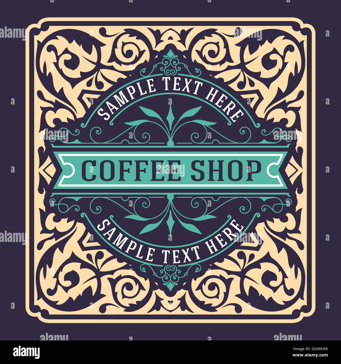 Vector, Coffee Shop label for cafe business Stock Vector Image & Art ...