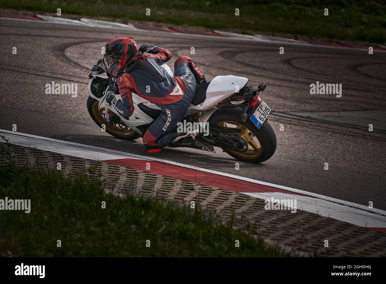 10-05-2021 Lithuania, Kaunas Moto rider, Motorcyclist rides at fast sport bike Stock Photo - Alamy