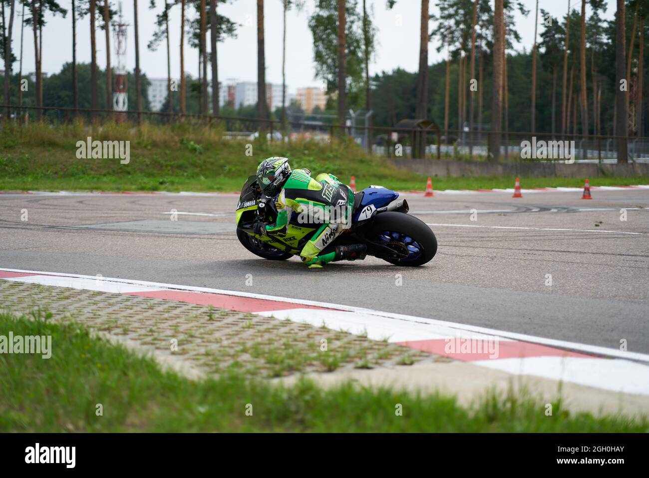 10-05-2021 Lithuania, Kaunas Moto rider, Motorcyclist rides at fast sport bike Stock Photo - Alamy
