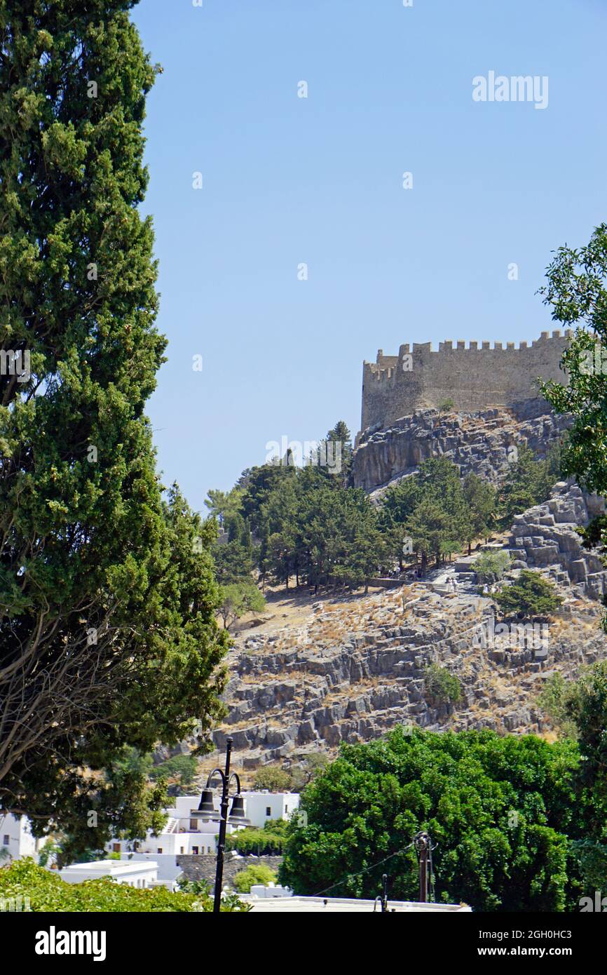akropolis of Lindos on Rhodes Island Stock Photo - Alamy