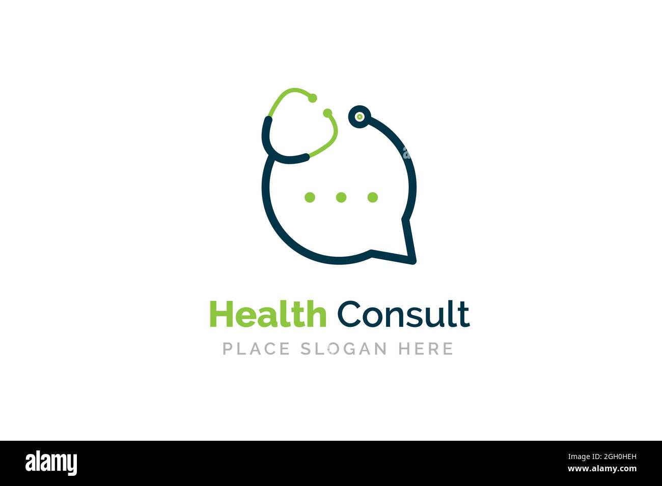 Doctor talk logo design template. Stethoscope isolated on bubble chat ...