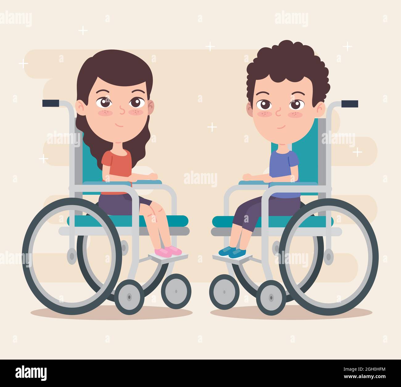 Disabled boy in wheelchair Stock Vector Images - Alamy