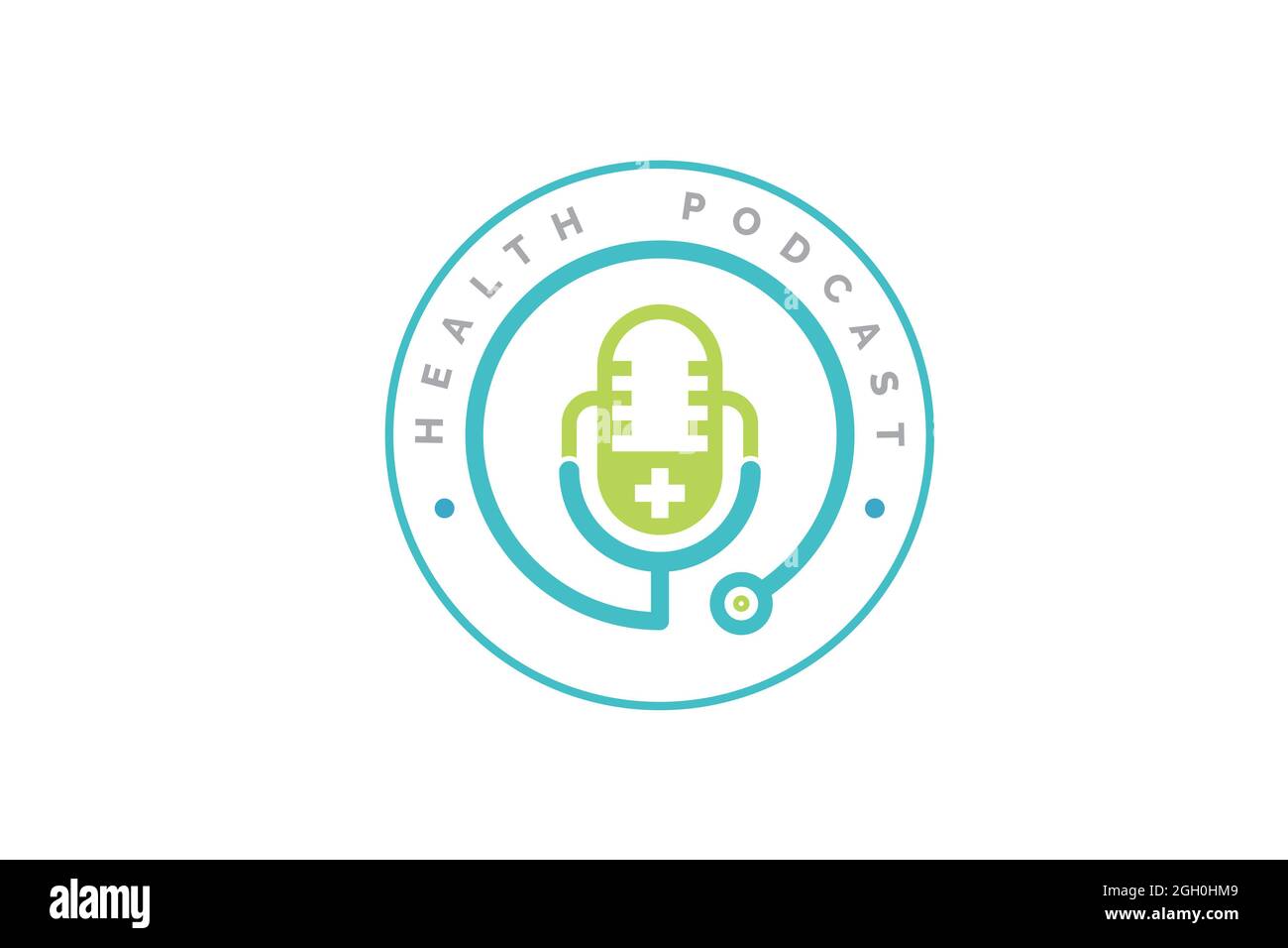 Medical podcast logo design. Stethoscope and microphone illustration ...