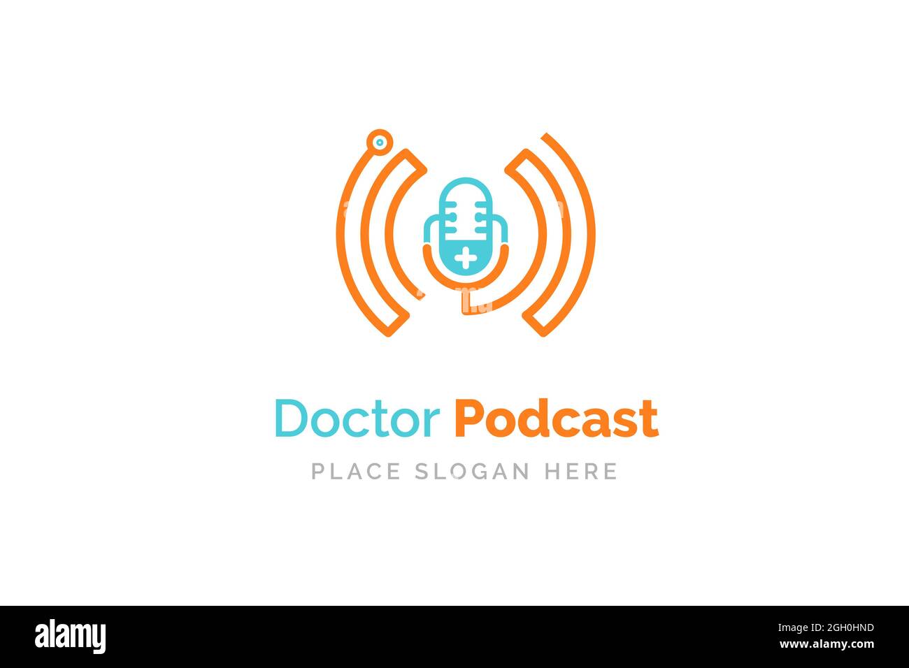 Doctor podcast logo design. Stethoscope and microphone illustration ...