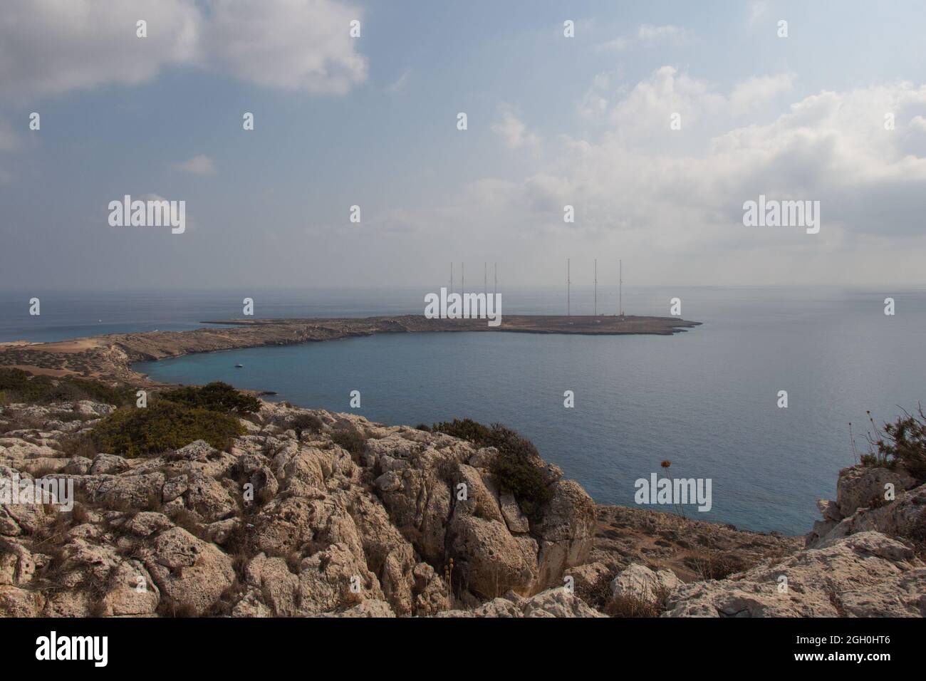 Ayia Napa, Cyprus - October 17 2019: the view of the british military ...