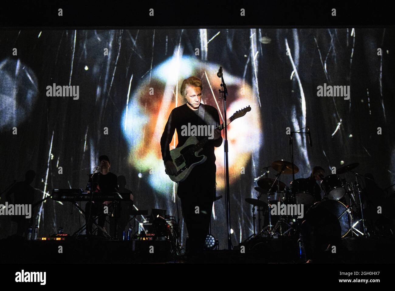 Copenhagen, Denmark. 03rd Sep, 2021. The Danish band Mew performs a ...