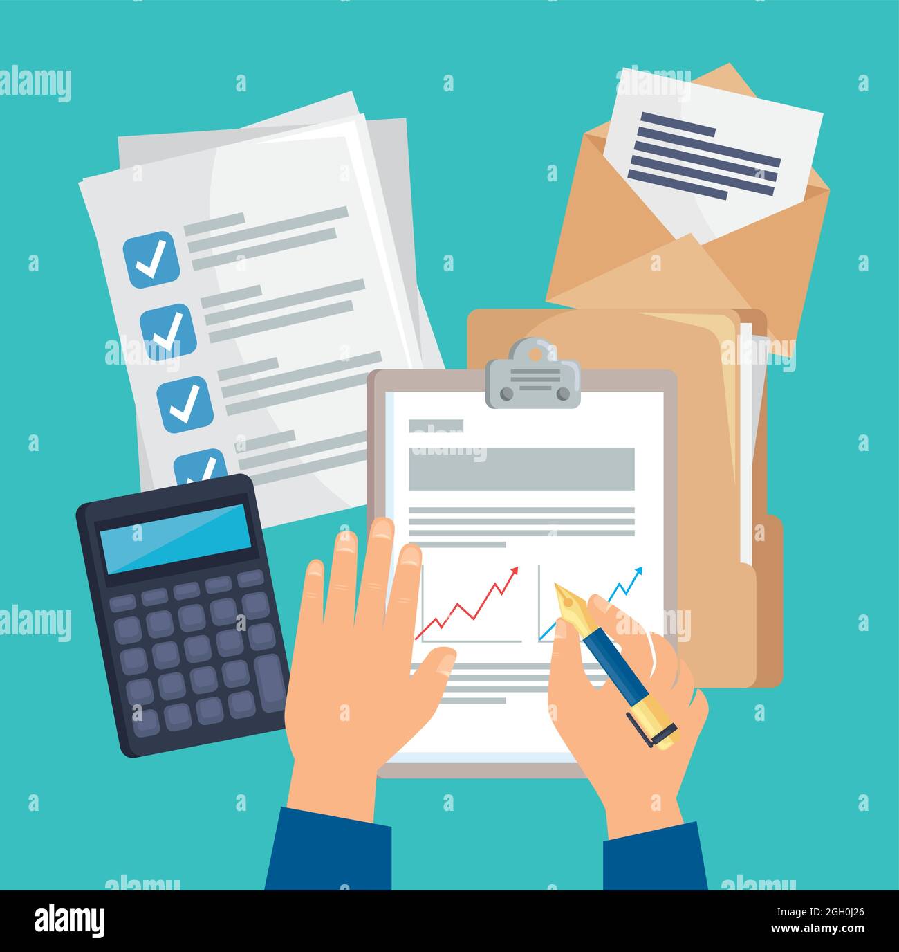 hands holding document Stock Vector Image & Art - Alamy