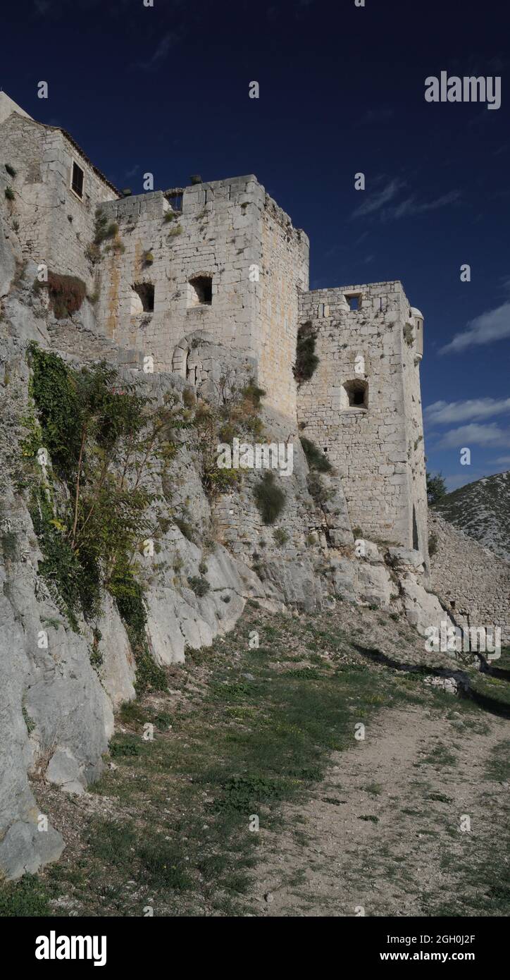 fortress on the mountain, Klis fortress, Klis, Split, Croatia Stock ...