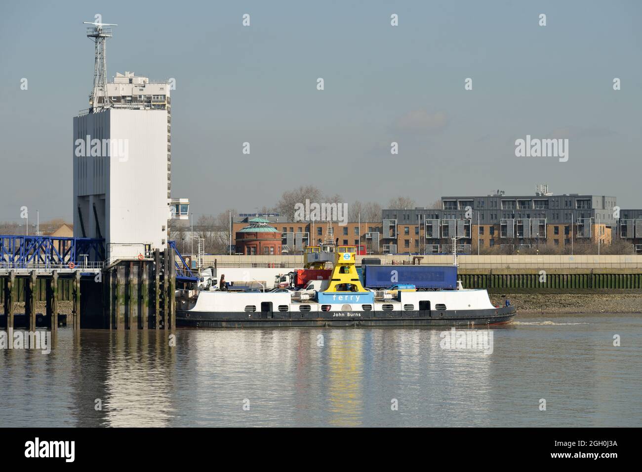 Woolwich Ferry, Thames River, East London, United Kingdom Stock Photo ...
