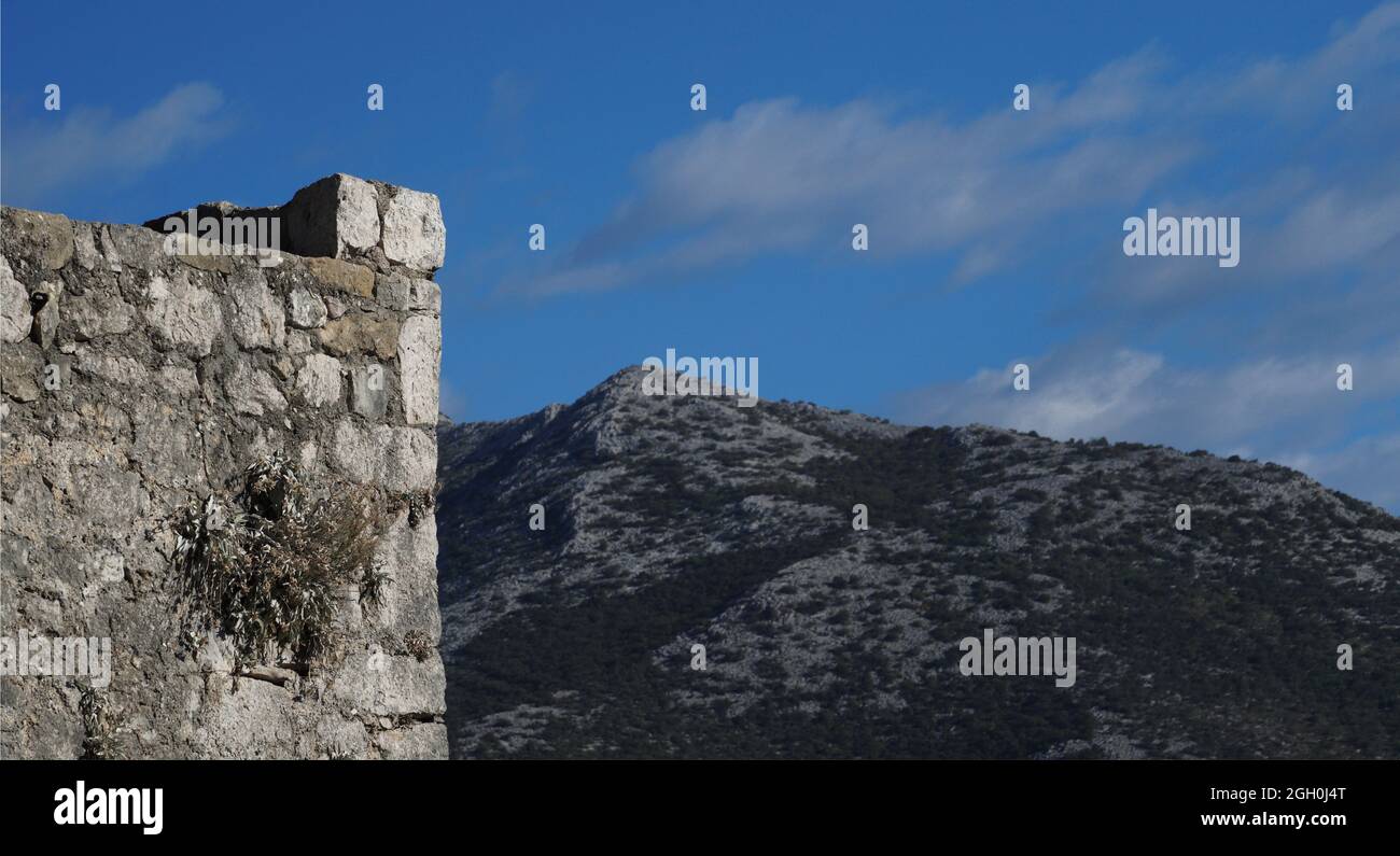 fortress on the mountain, Klis fortress, Klis, Split, Croatia Stock ...