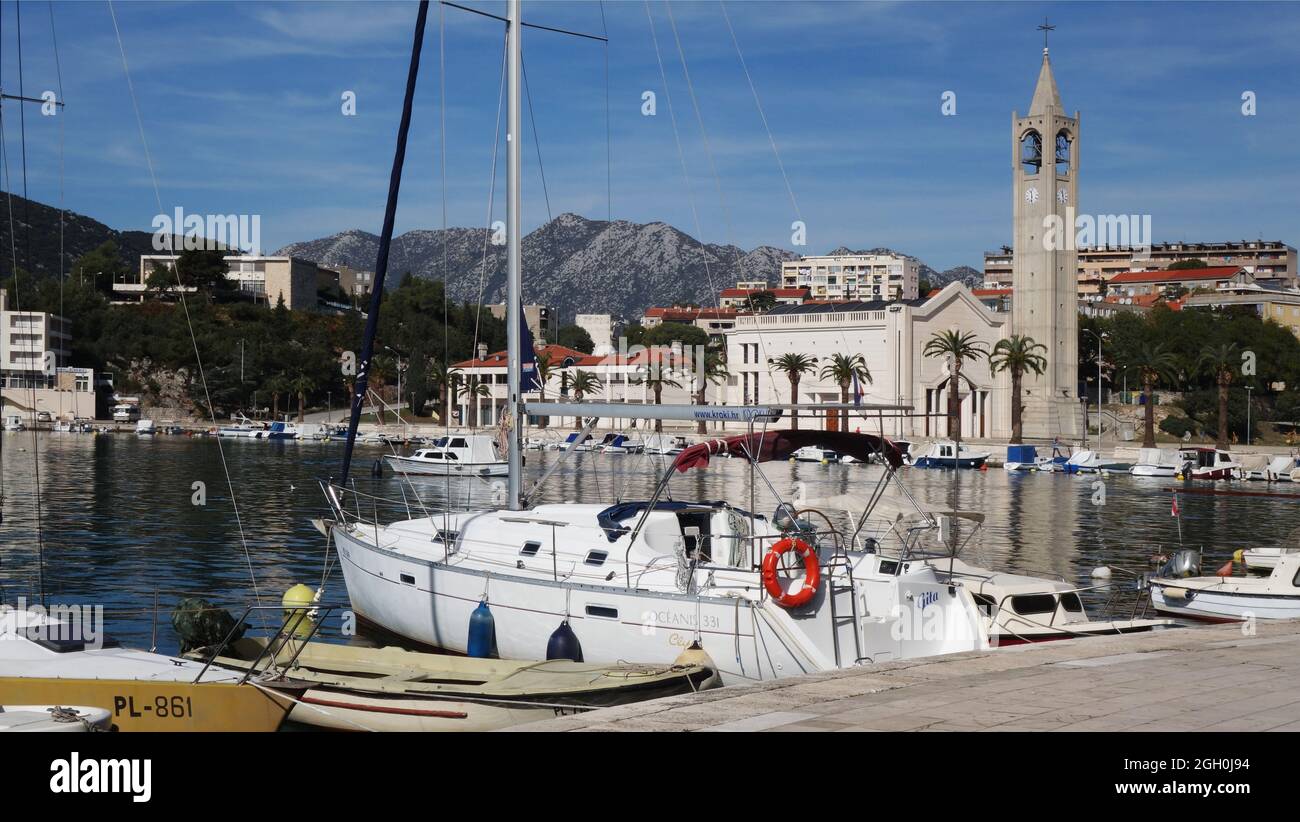 boats in the harbor, Ploce, Croatia Stock Photo - Alamy