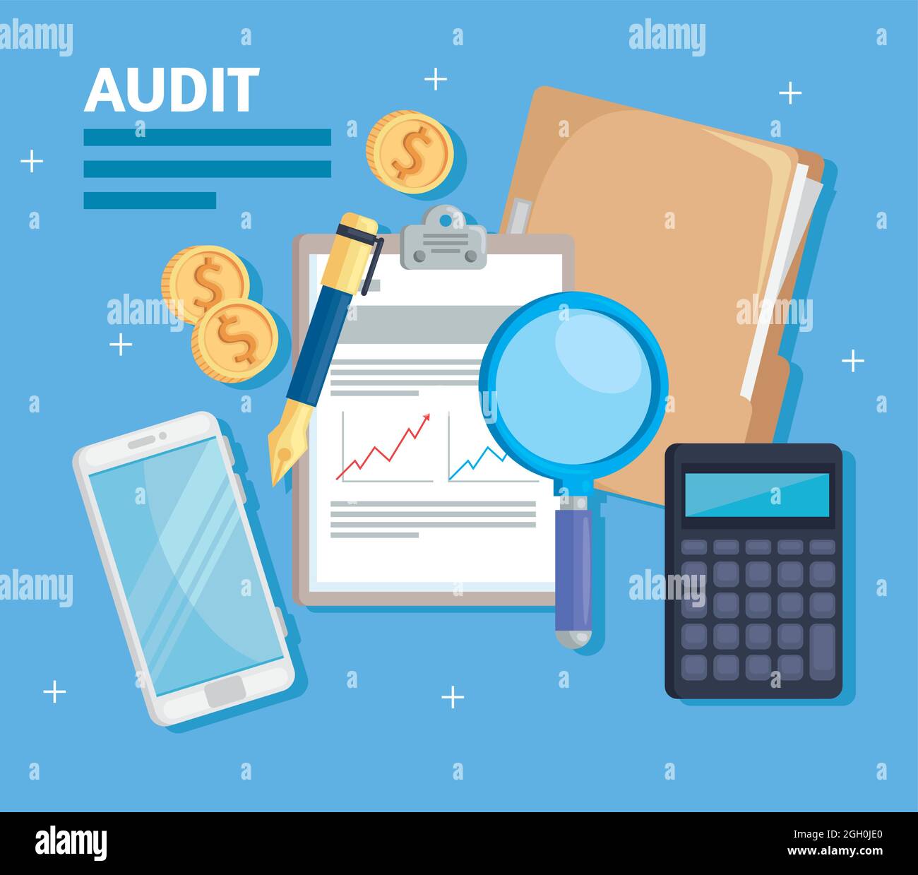 audit symbol group Stock Vector Image & Art - Alamy