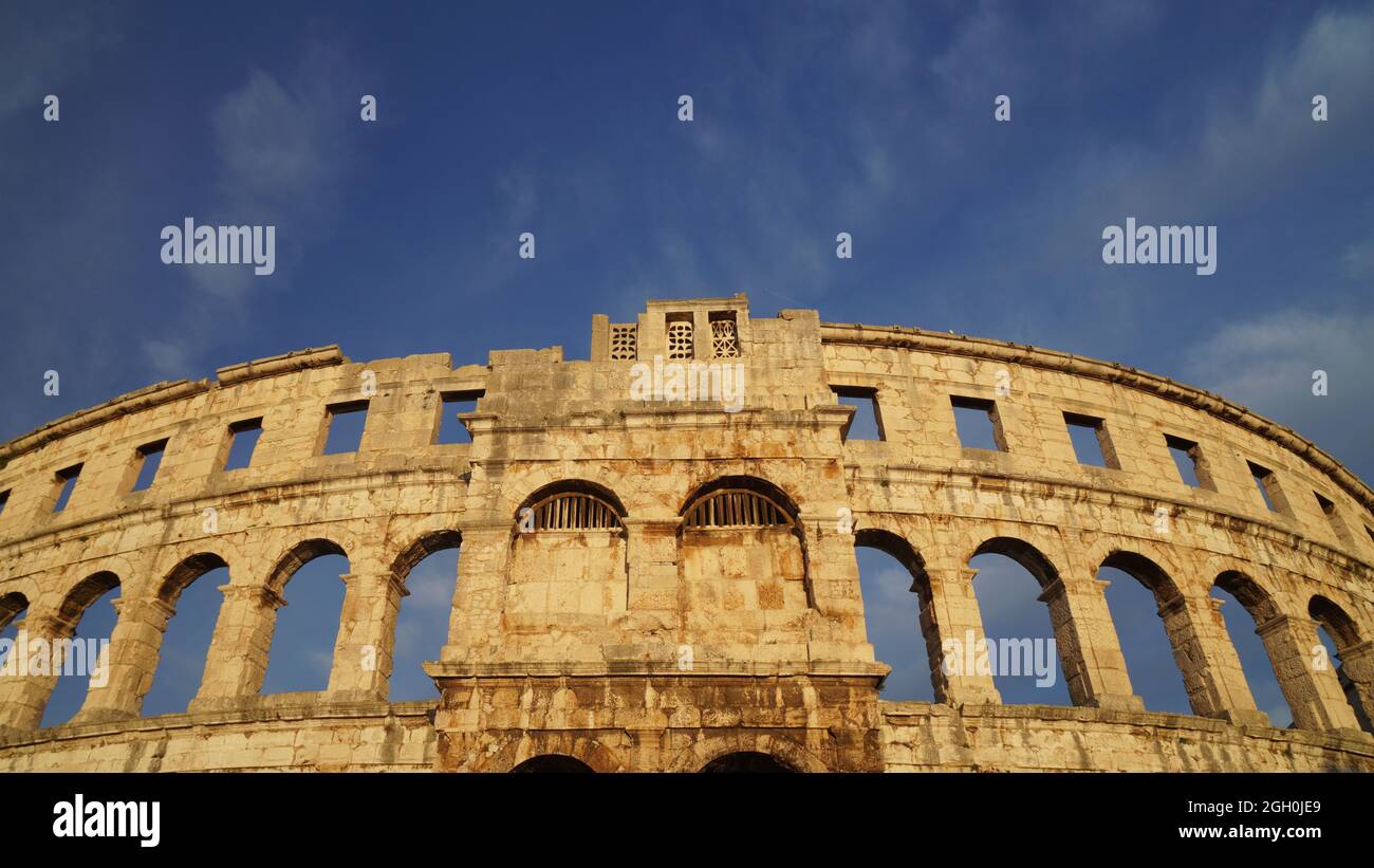 ancient roman arena, Amphitheater, Pula, Croatia Stock Photo - Alamy