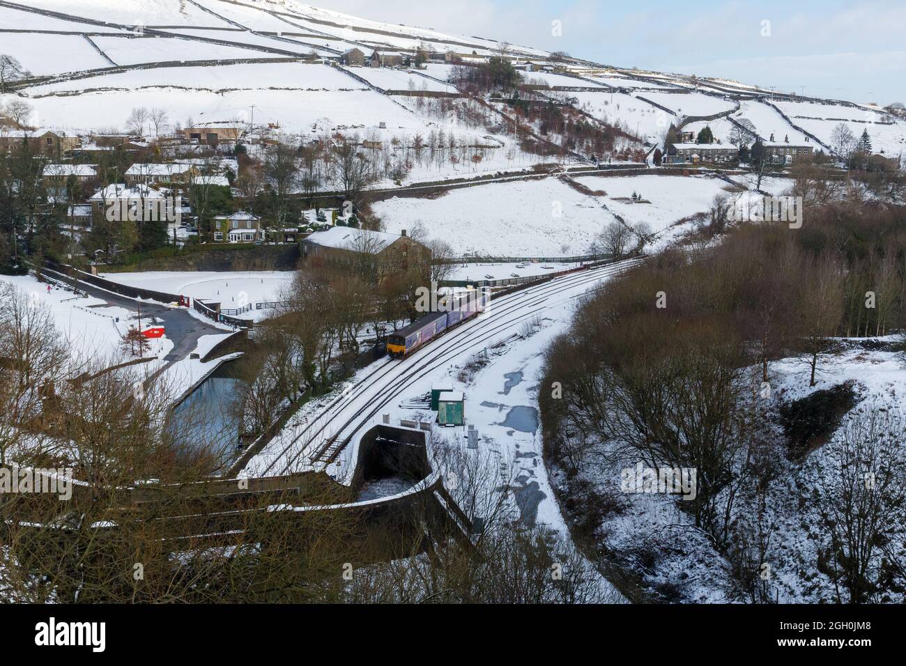 Snow on the Pennines at Marsden, West Yorkshire Stock Photo - Alamy
