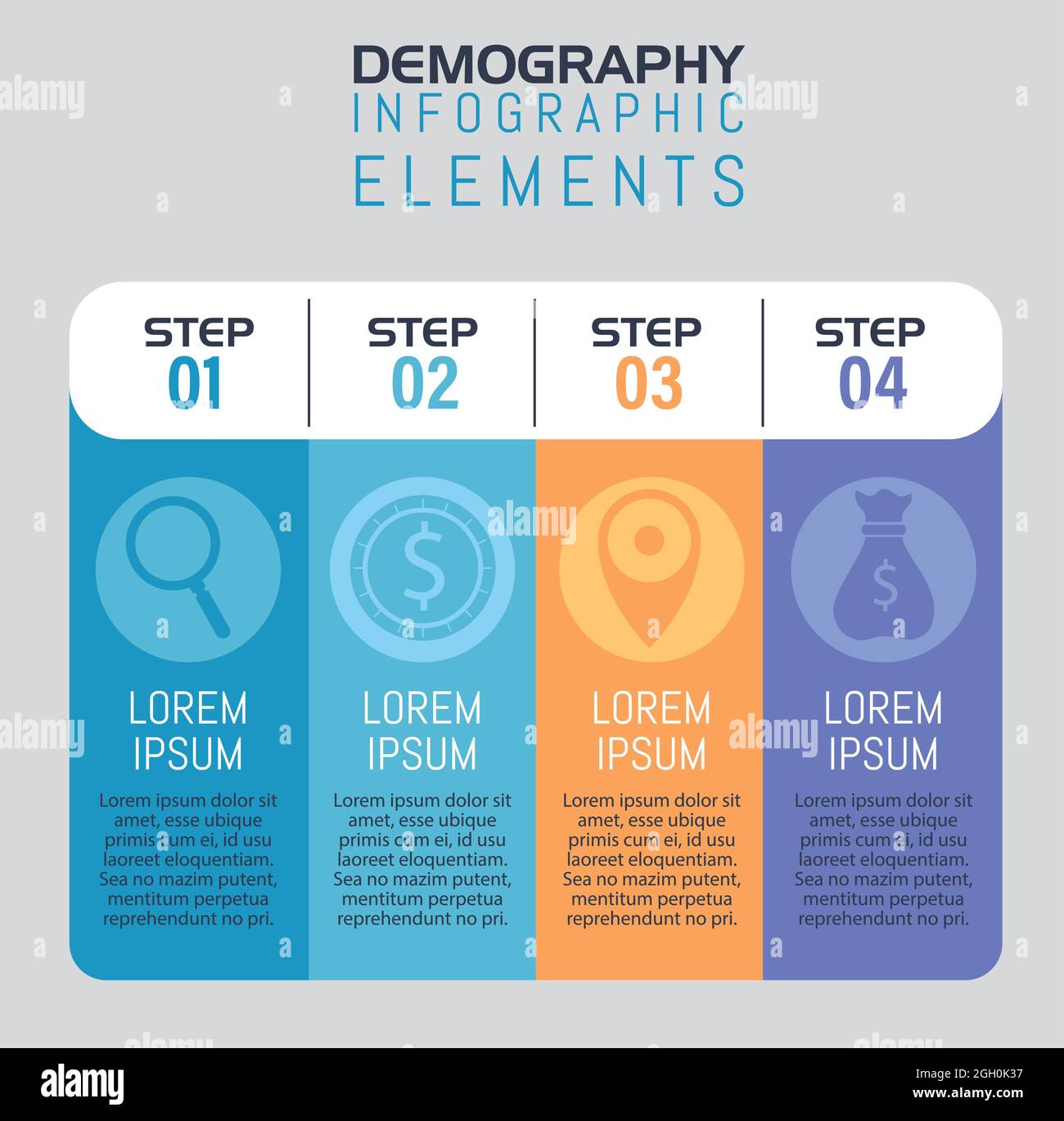 Demography steps set Stock Vector Image & Art - Alamy