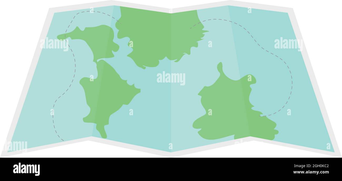 fold map illustration Stock Vector Image & Art - Alamy