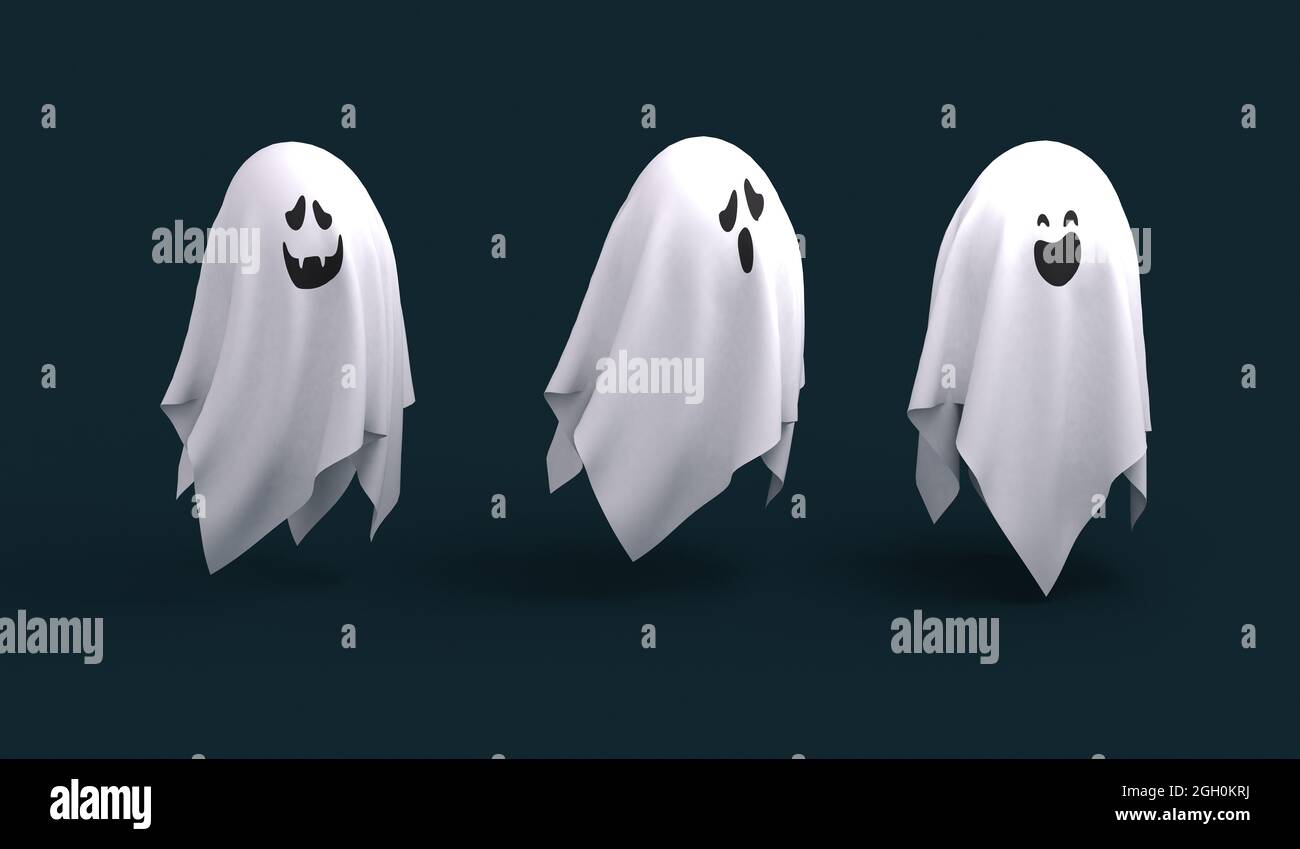 Halloween ghosts floating night hi-res stock photography and images - Alamy