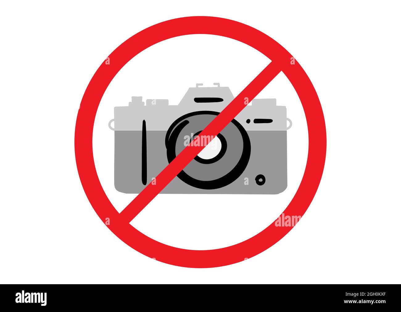 The sign of photography is forbidden, hand drawn Stock Vector Image ...