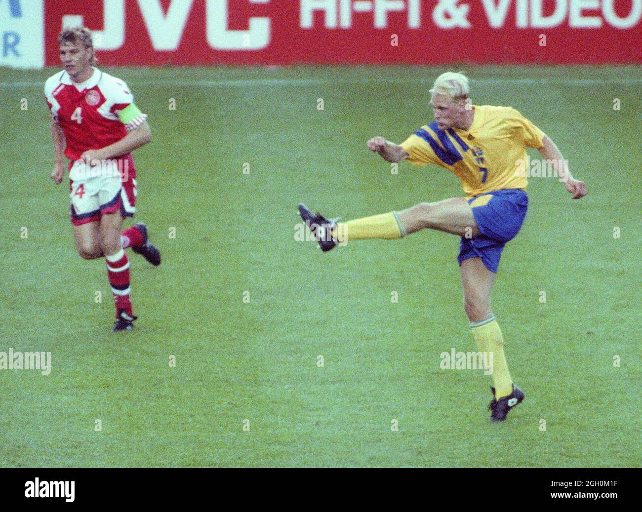 EURO92 at Råsunda stadium Stockholm.Sweden-Denmark 1-0Swedish ...