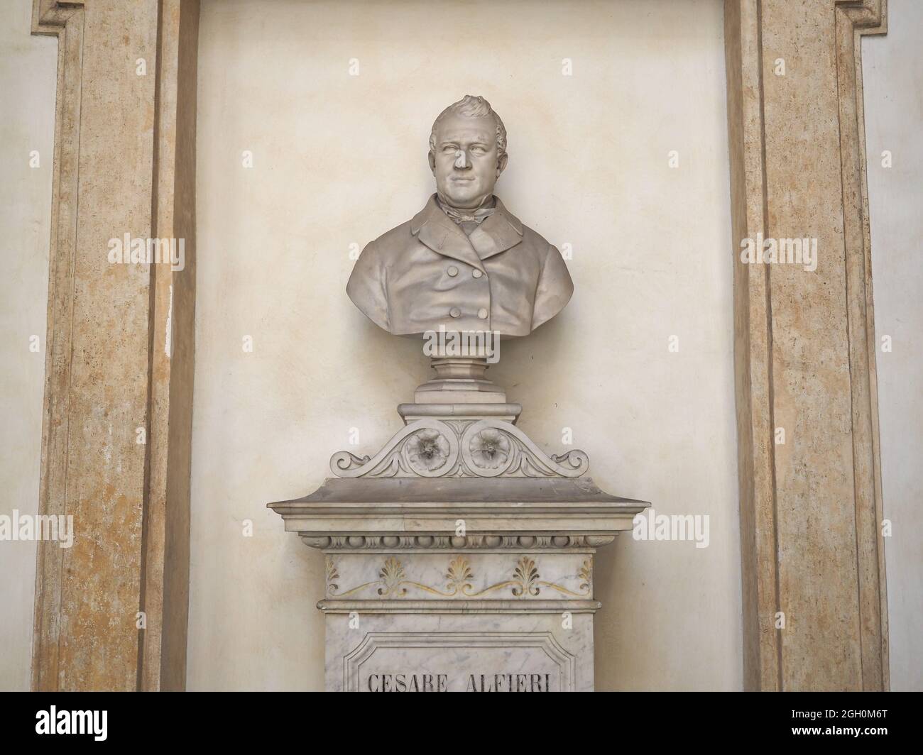 TURIN, ITALY - CIRCA AUGUST 2021: Statue of Cesare Alfieri at Turin ...