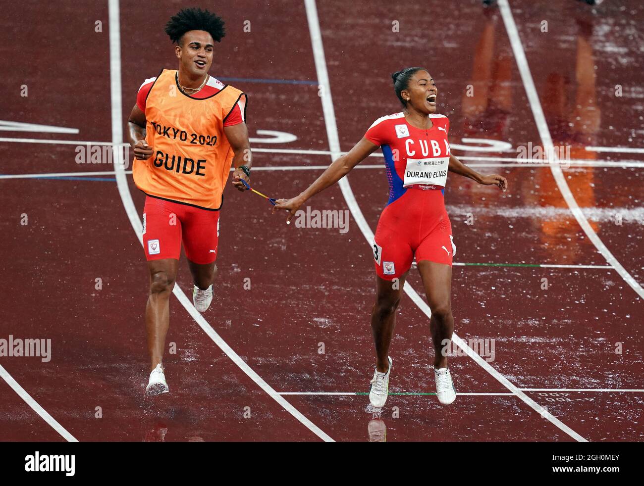 Omara Elias Durand with guide Yuniol Vargas Kindelan on her way to ...