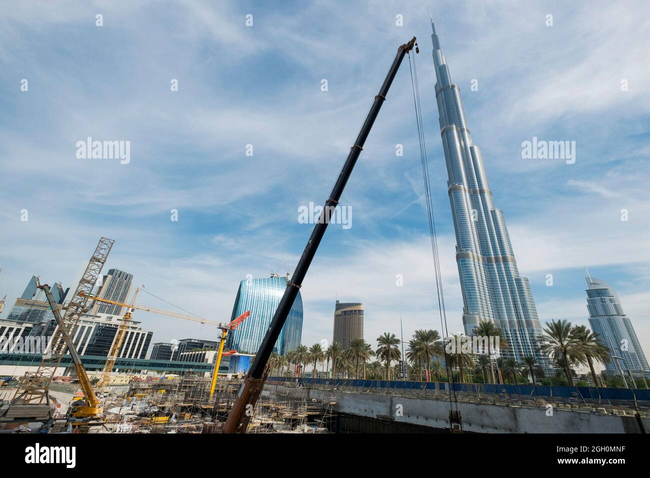 Burj khalifa construction site hi-res stock photography and images - Alamy